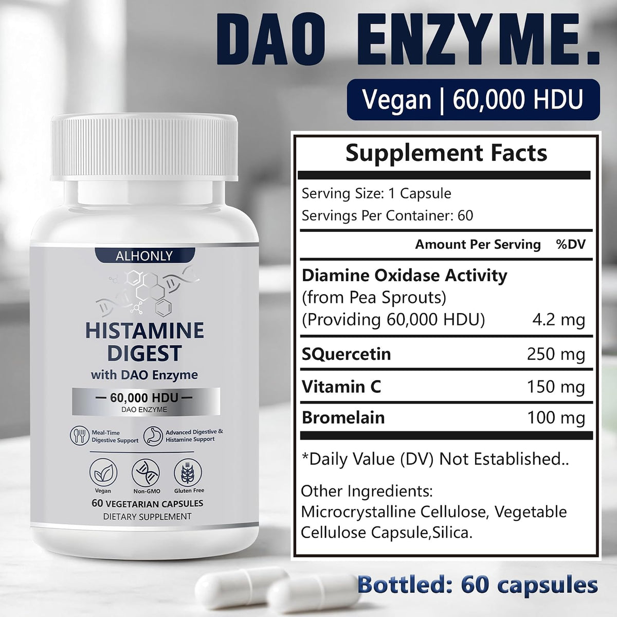 60 capsules of DAO enzyme