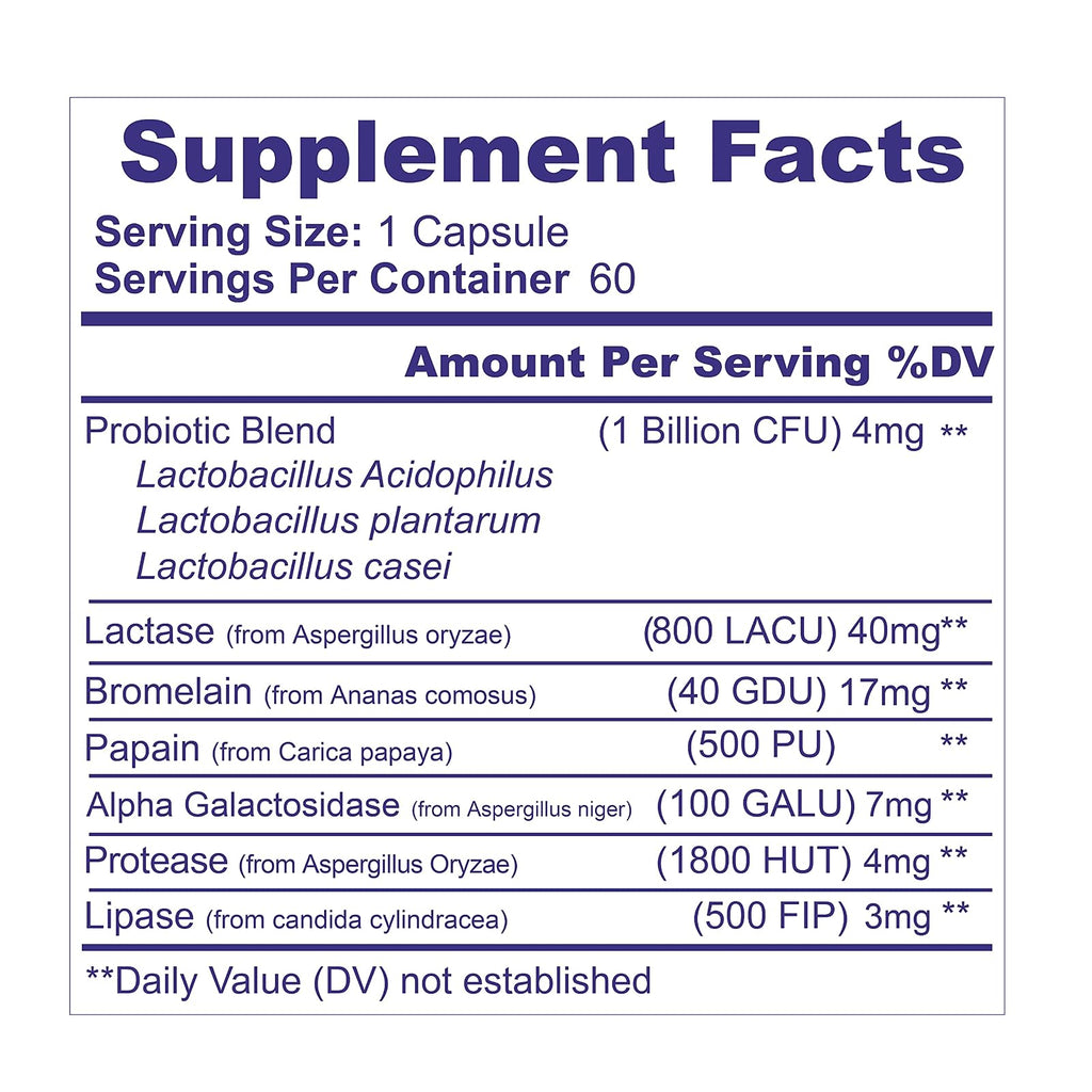 60 capsules of digestive enzymes