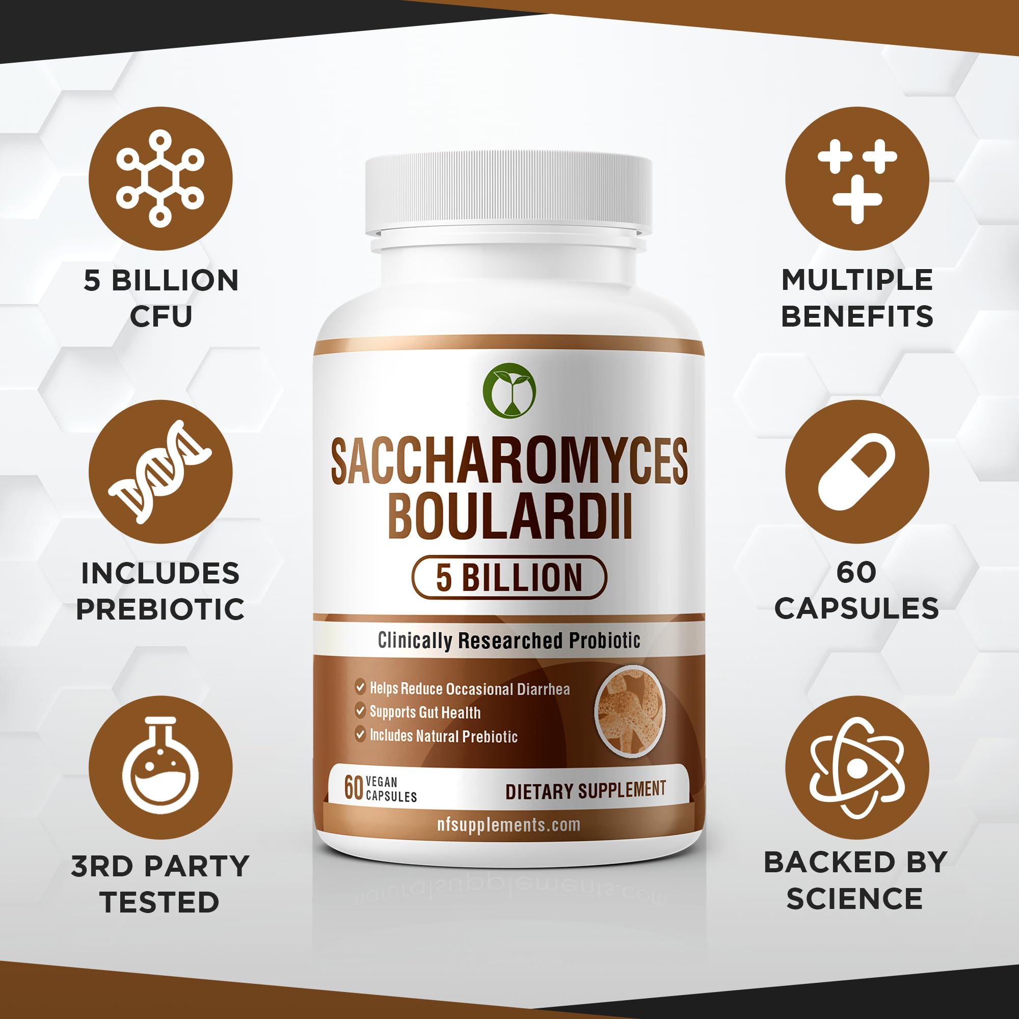 60 capsules of digestive probiotics
