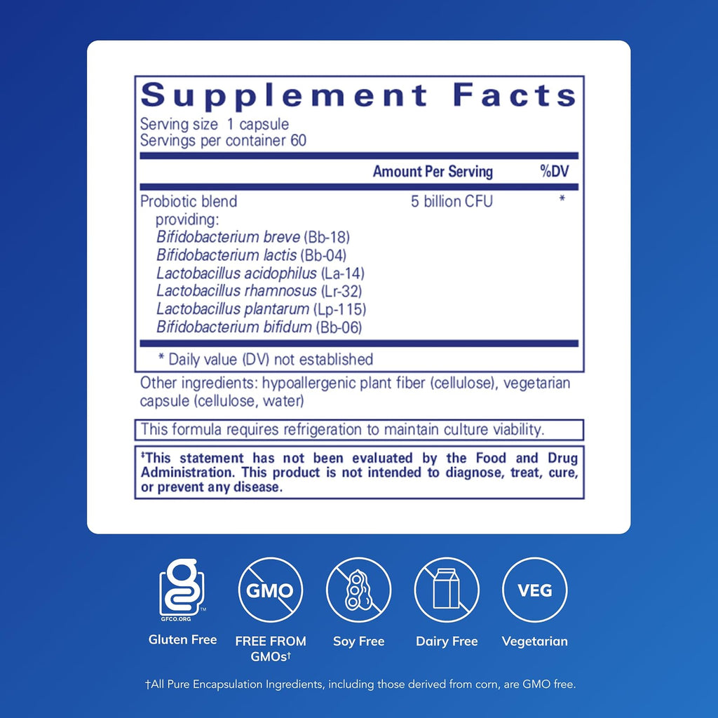60 capsules of digestive probiotics