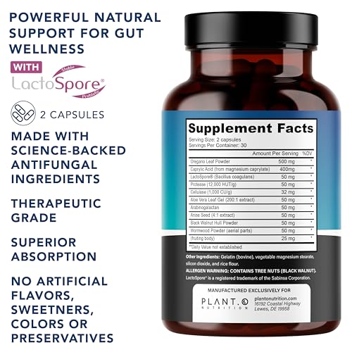 60 capsules of digestive support