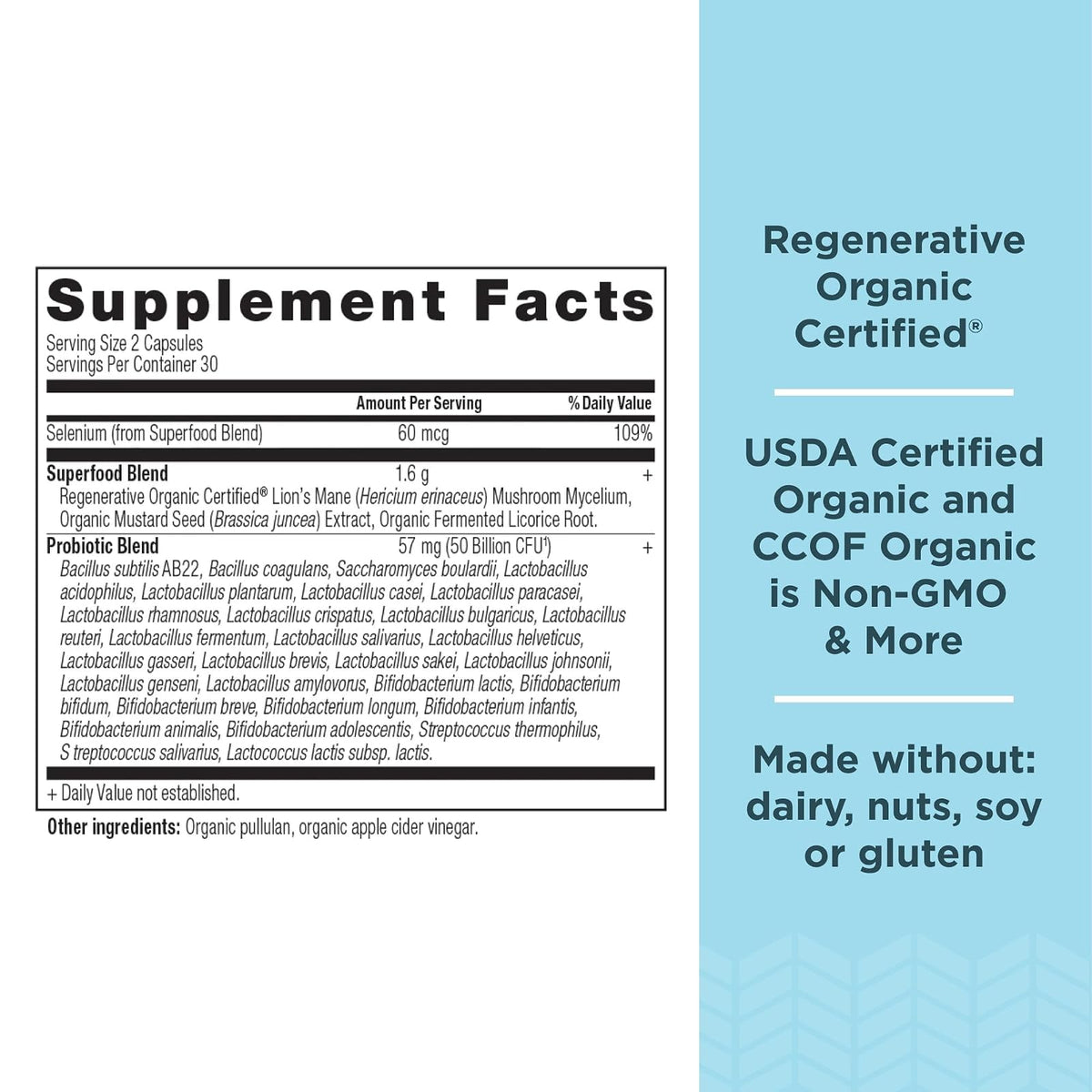 60 capsules of digestive support