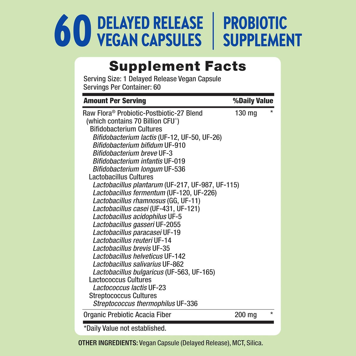 60 capsules of digestive support