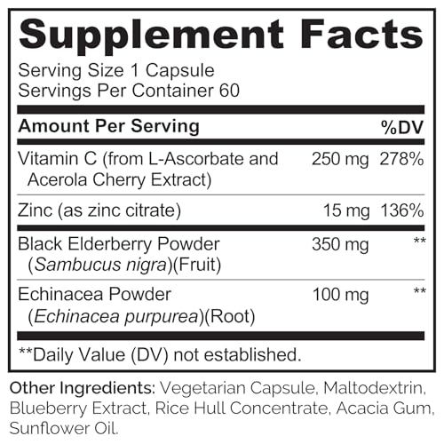 60 capsules of elderberry goodness