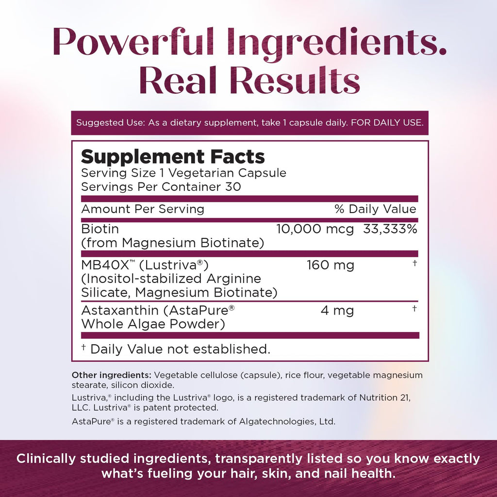 60 capsules of essential biotin