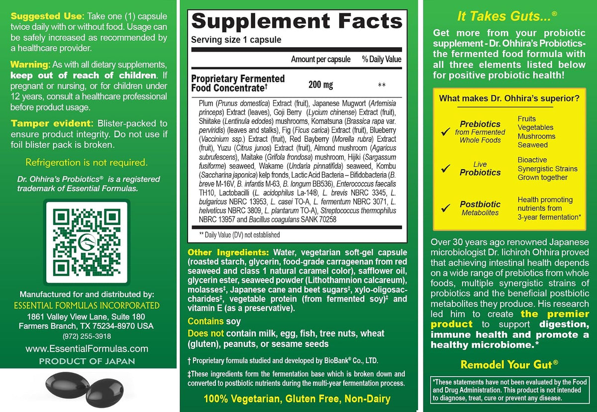 60 capsules of essential probiotics