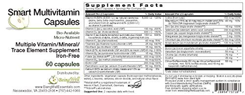 60 capsules of essential vitamins and minerals
