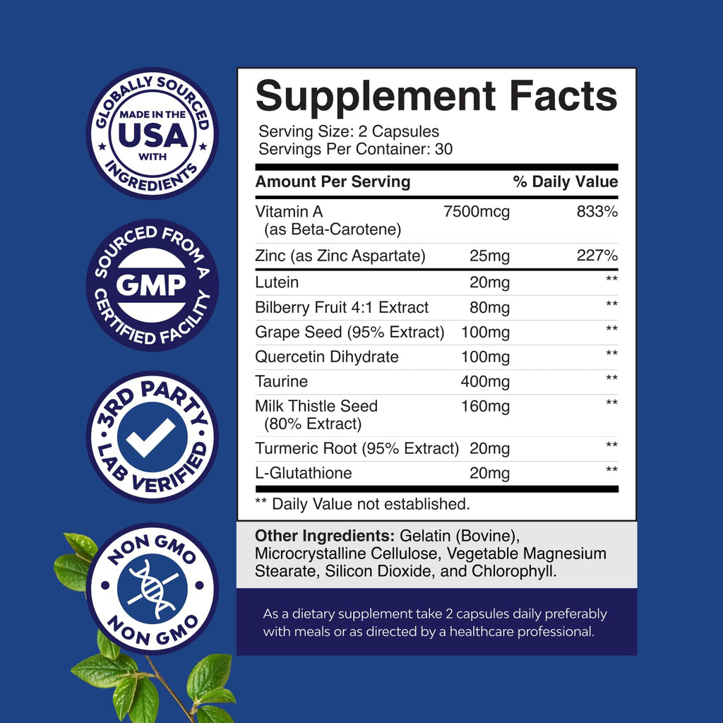 60 capsules of eye wellness