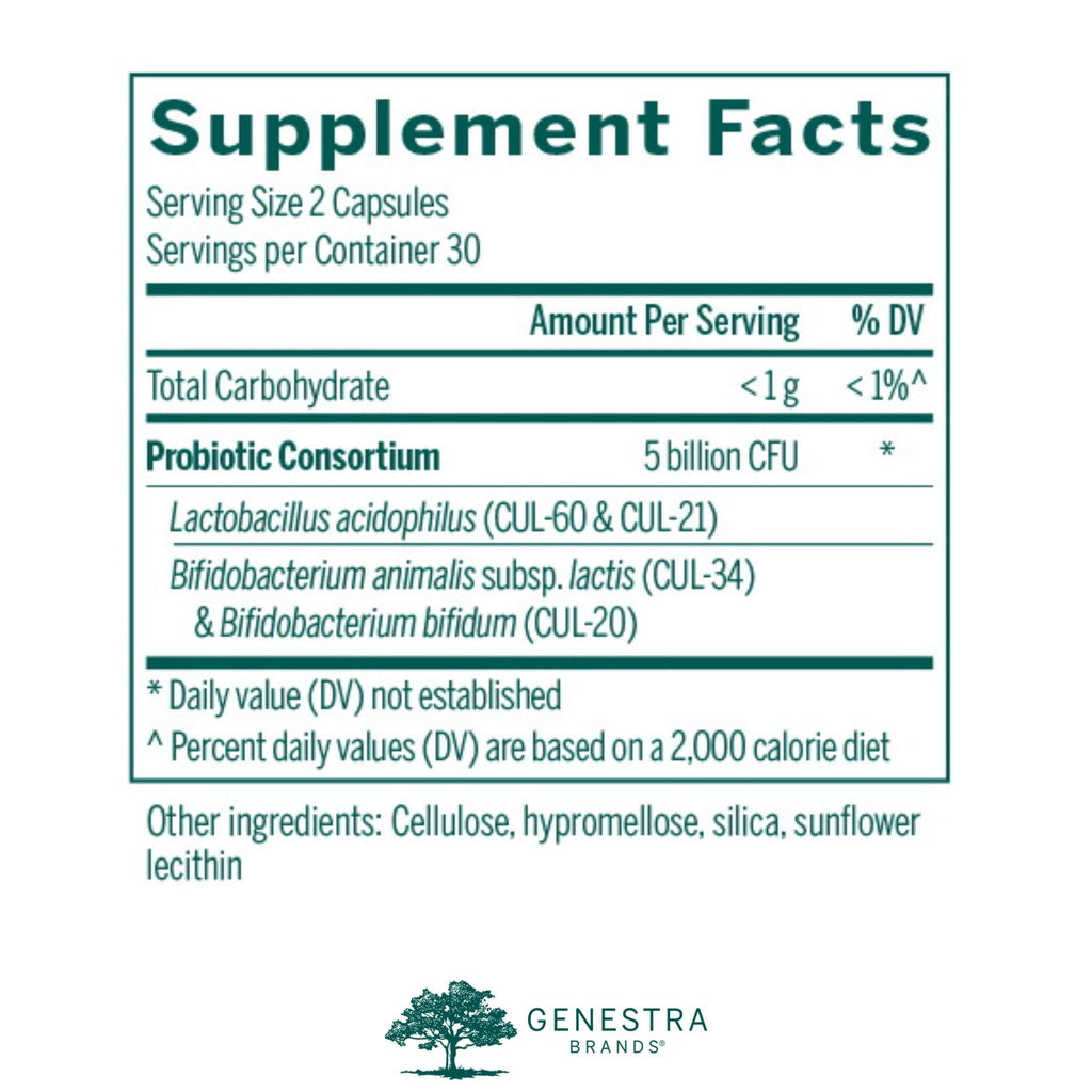 60 capsules of Genestra probiotics