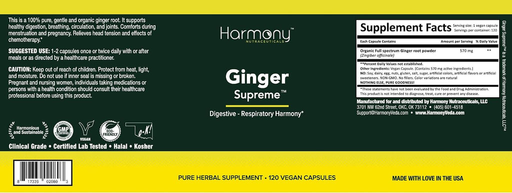 60 capsules of ginger goodness