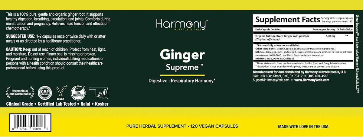 60 capsules of ginger goodness