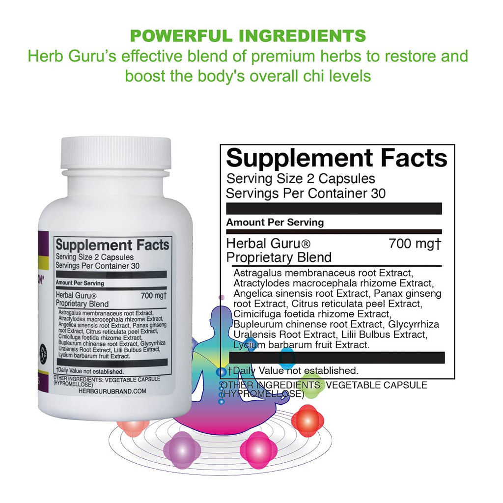 60 capsules of ginseng power