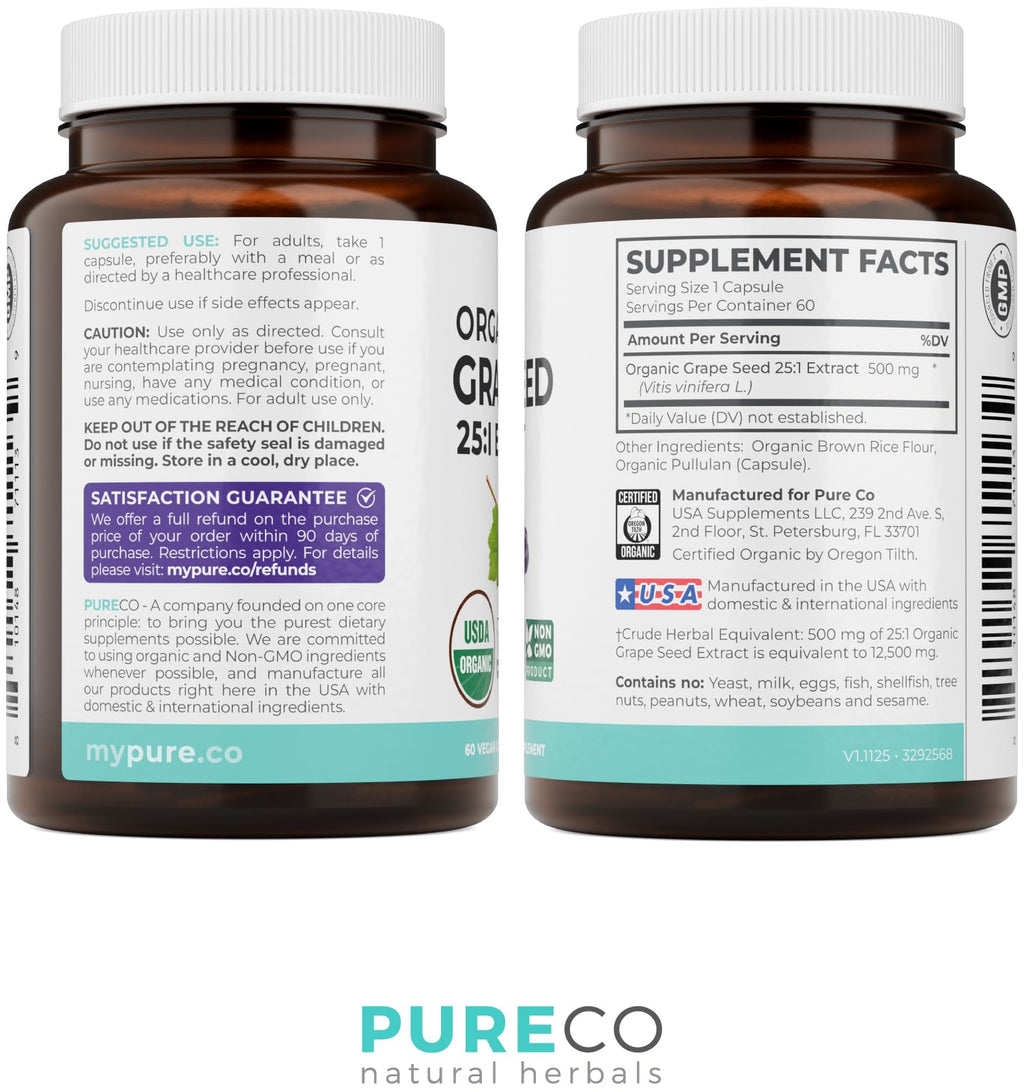 60 capsules of Grape Seed Extract