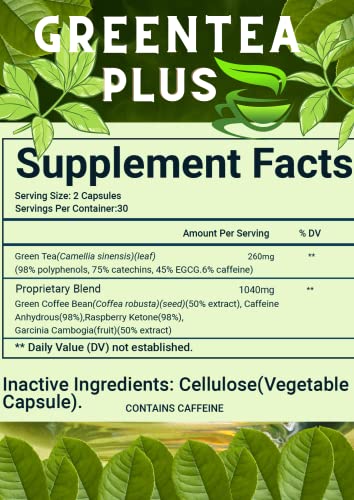 60 capsules of green tea