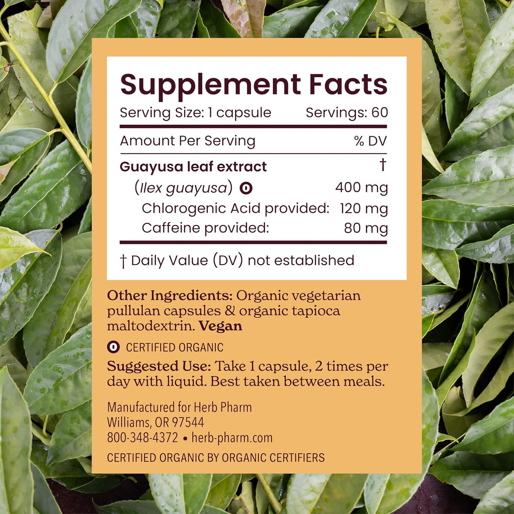 60 capsules of Guayusa extract