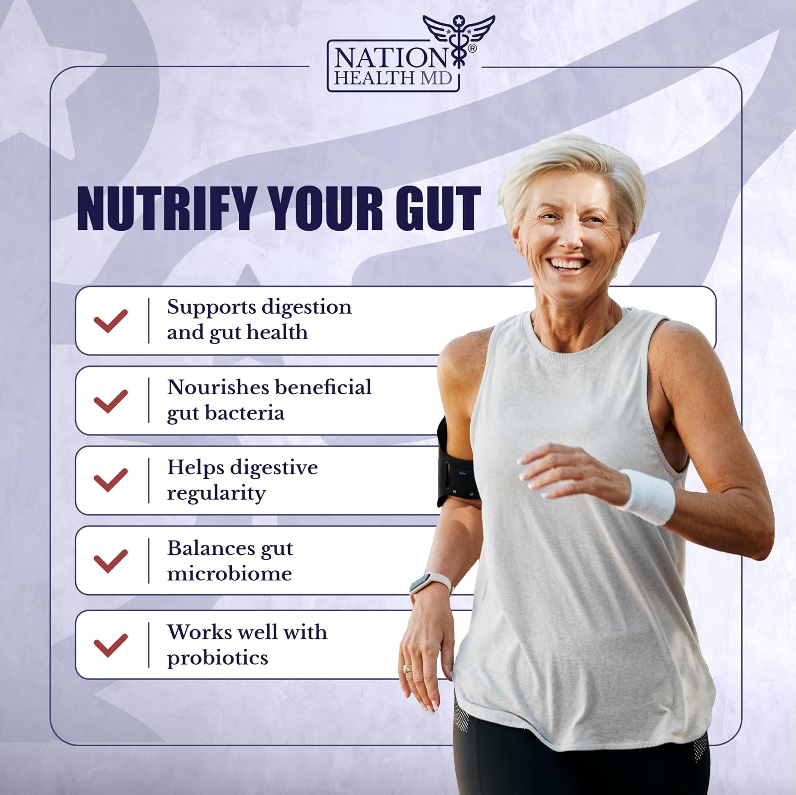 60 capsules of gut-friendly prebiotics