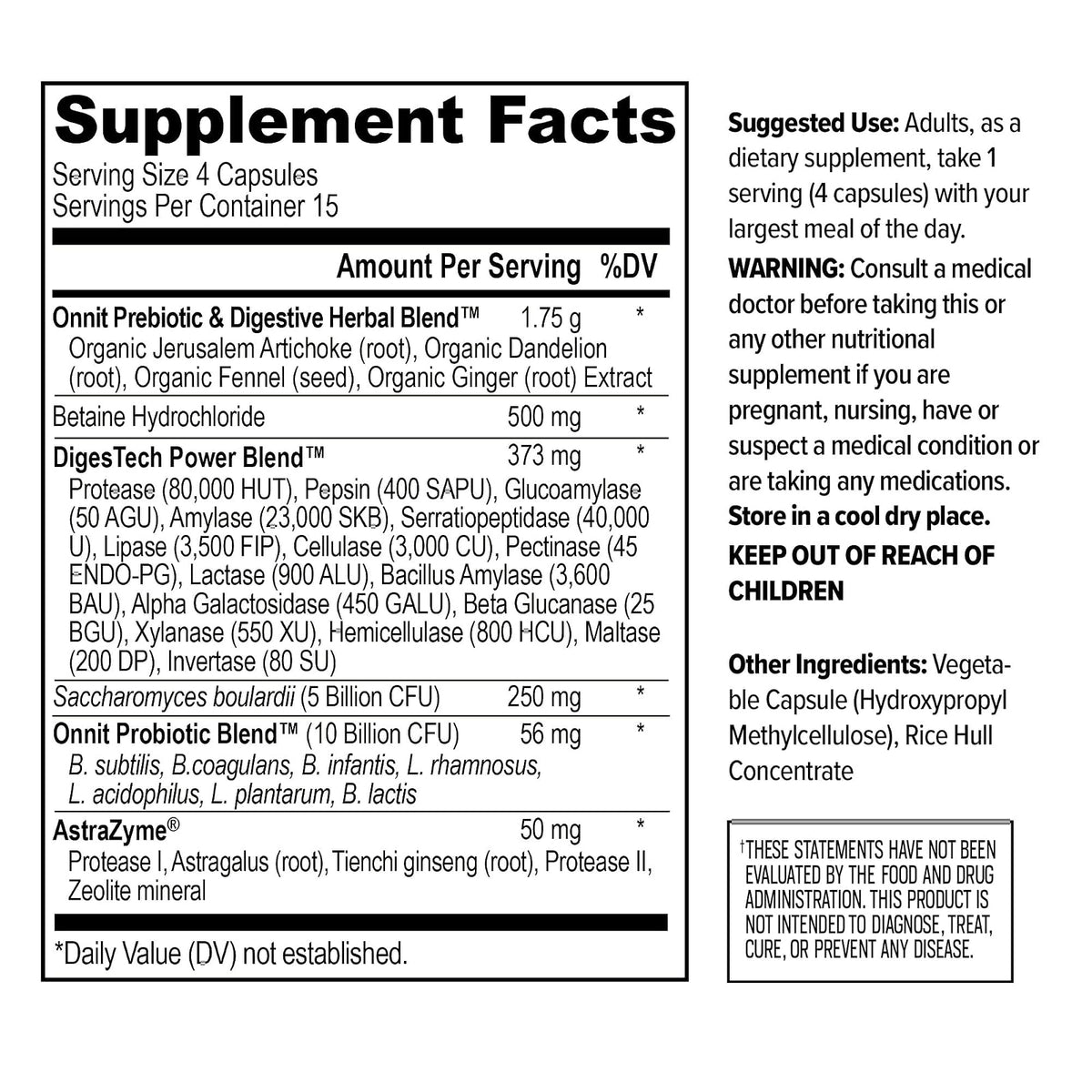 60 capsules of gut health support