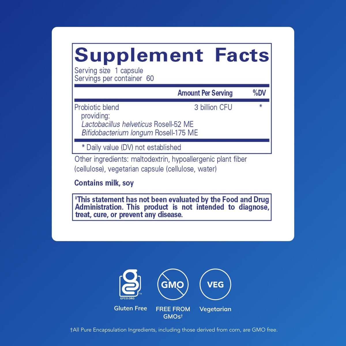 60 capsules of gut health support