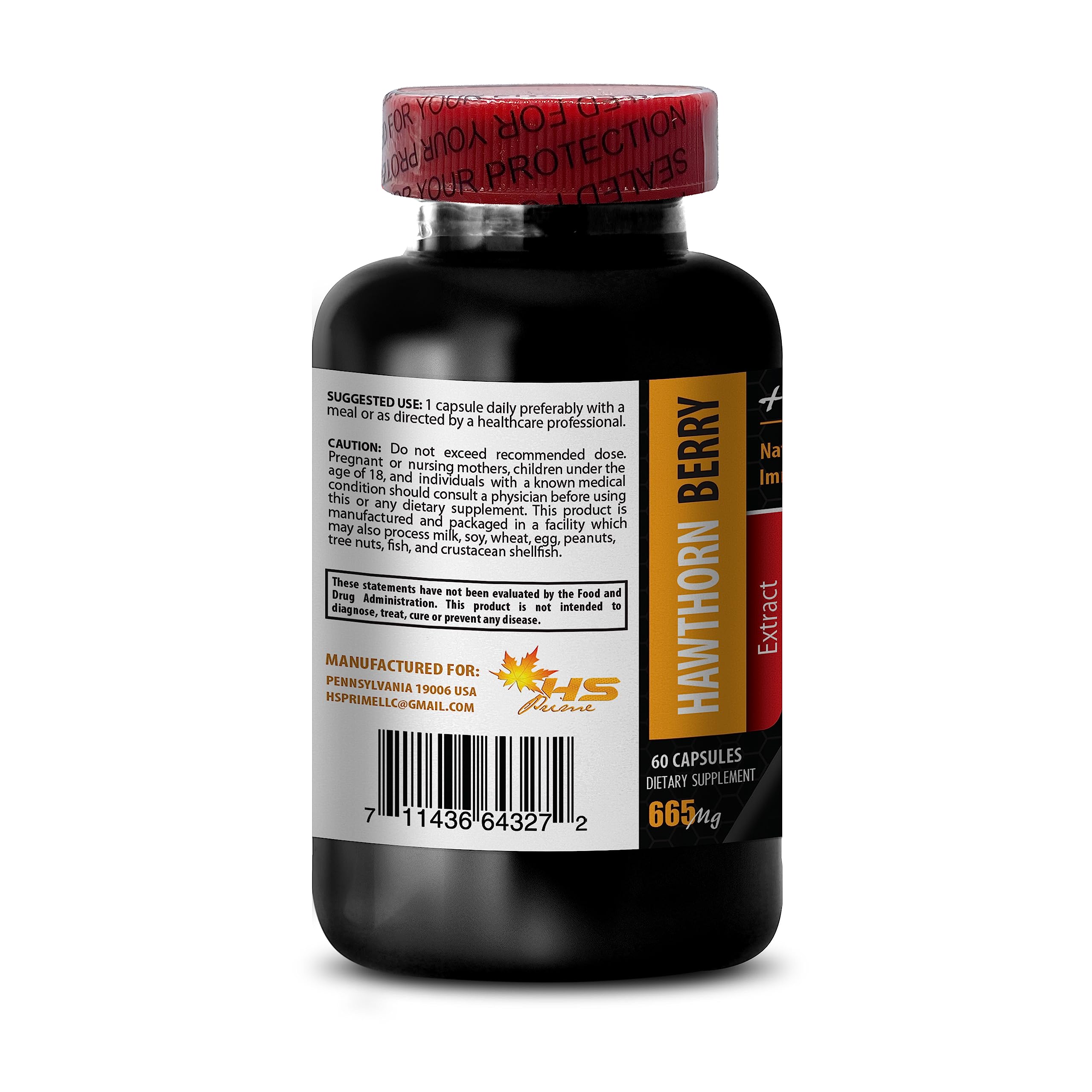 60 capsules of hawthorn extract