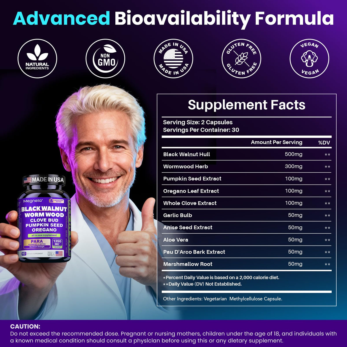 60 capsules of herbal detox tea