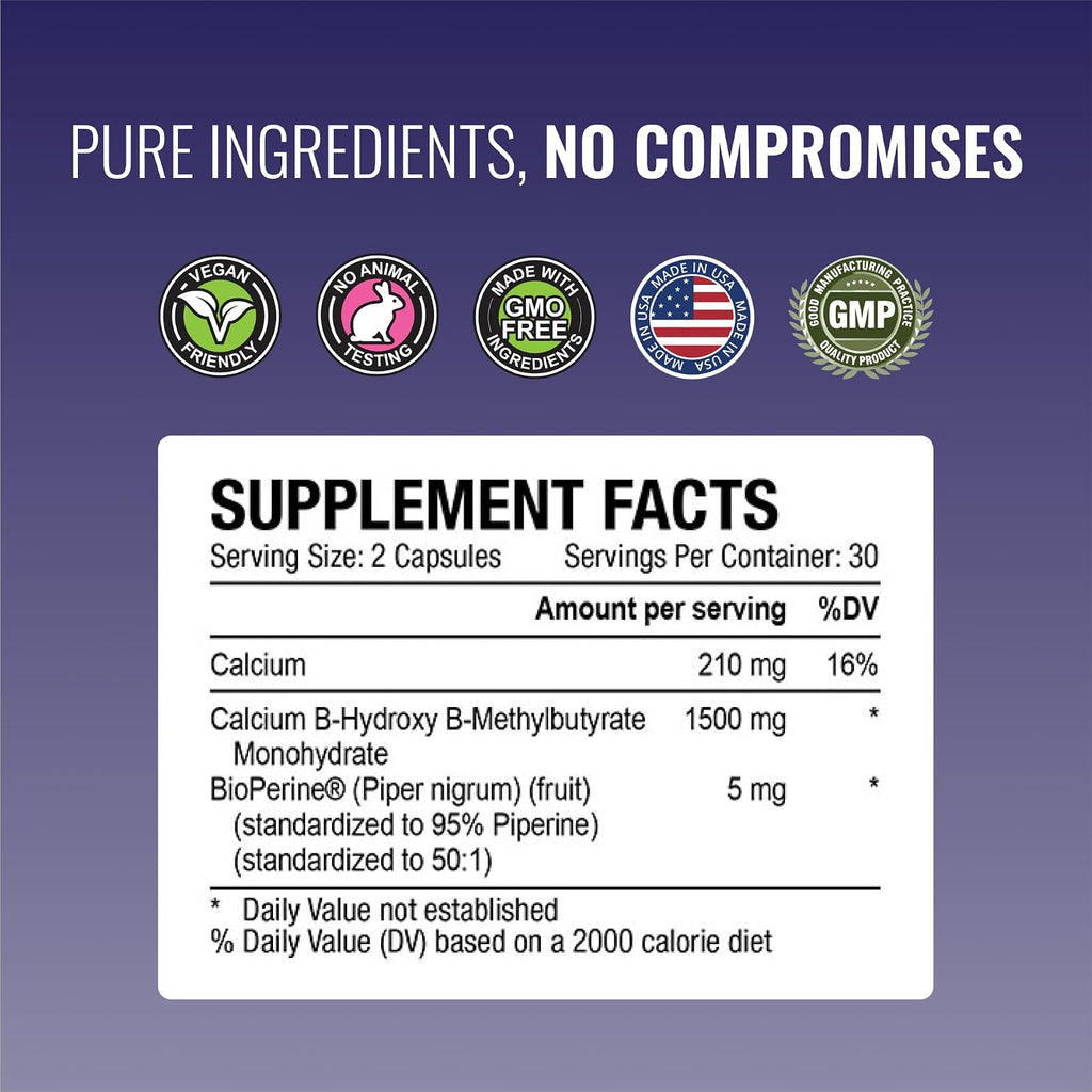 60 capsules of HMB supplement