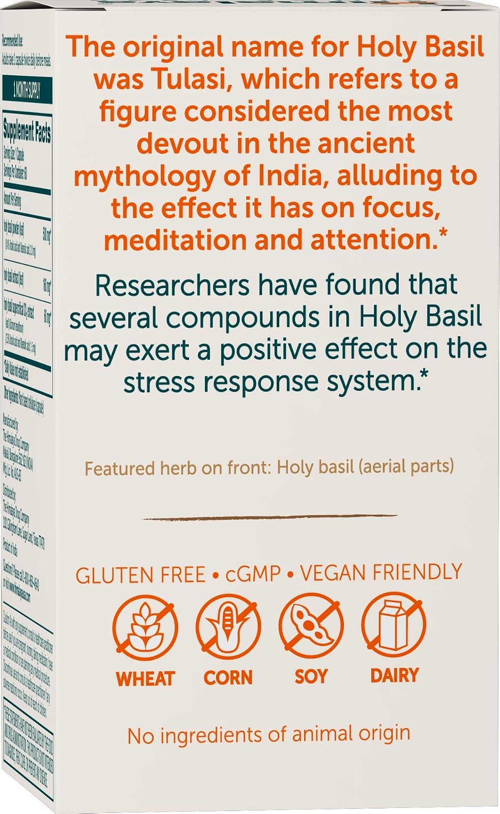 60 capsules of Holy Basil benefits
