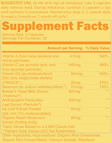60 capsules of immune-boosting nutrients