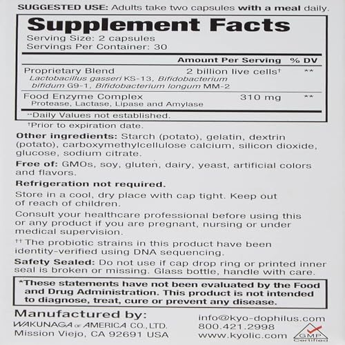60 capsules of Kyo-Dophilus probiotics