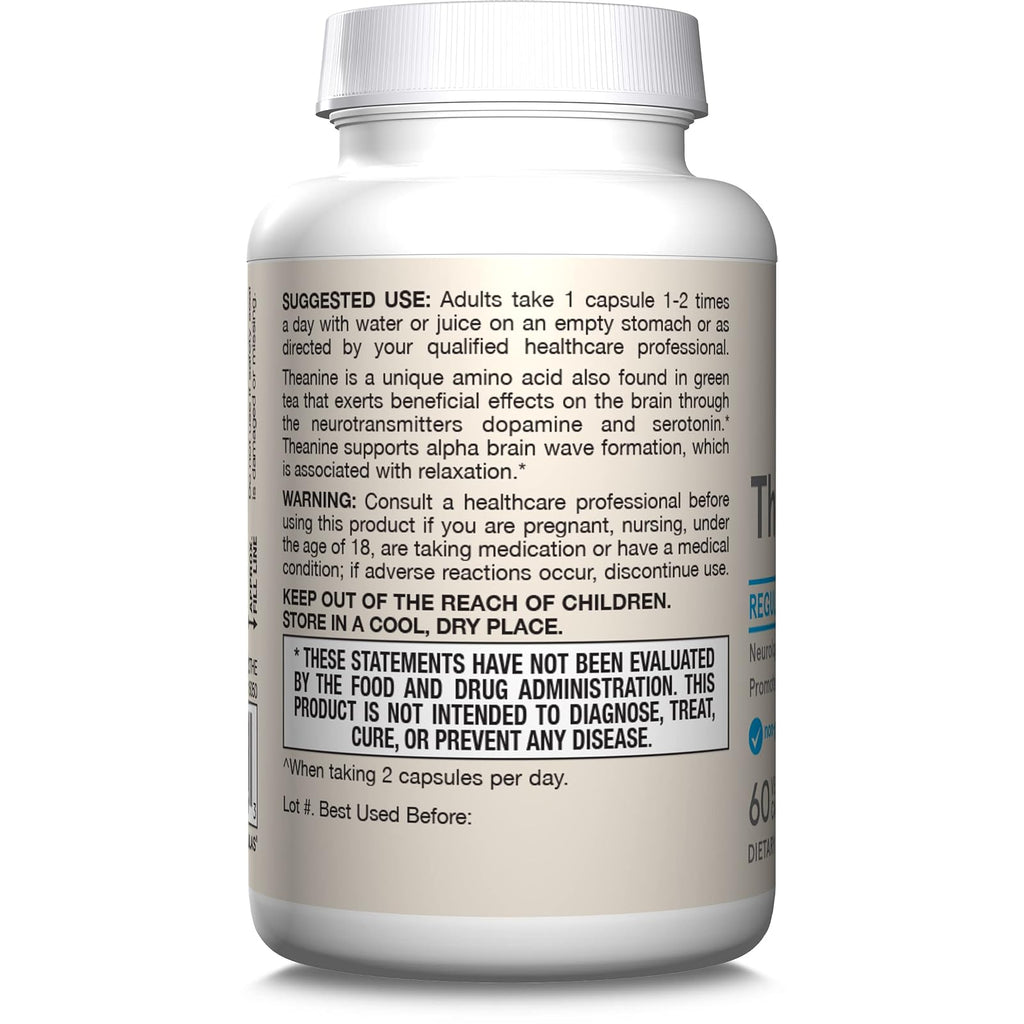 60 capsules of l-theanine goodness