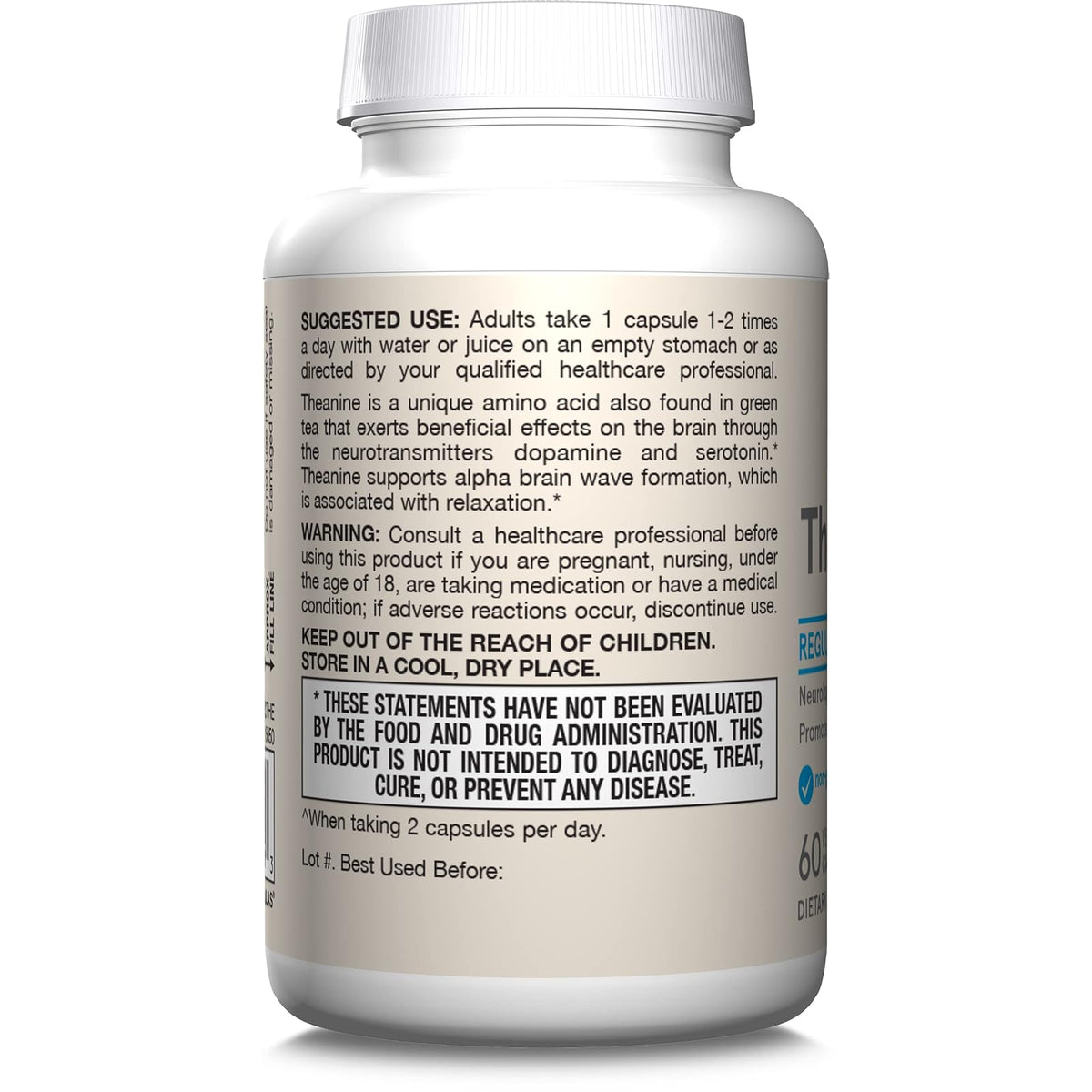 60 capsules of l-theanine goodness