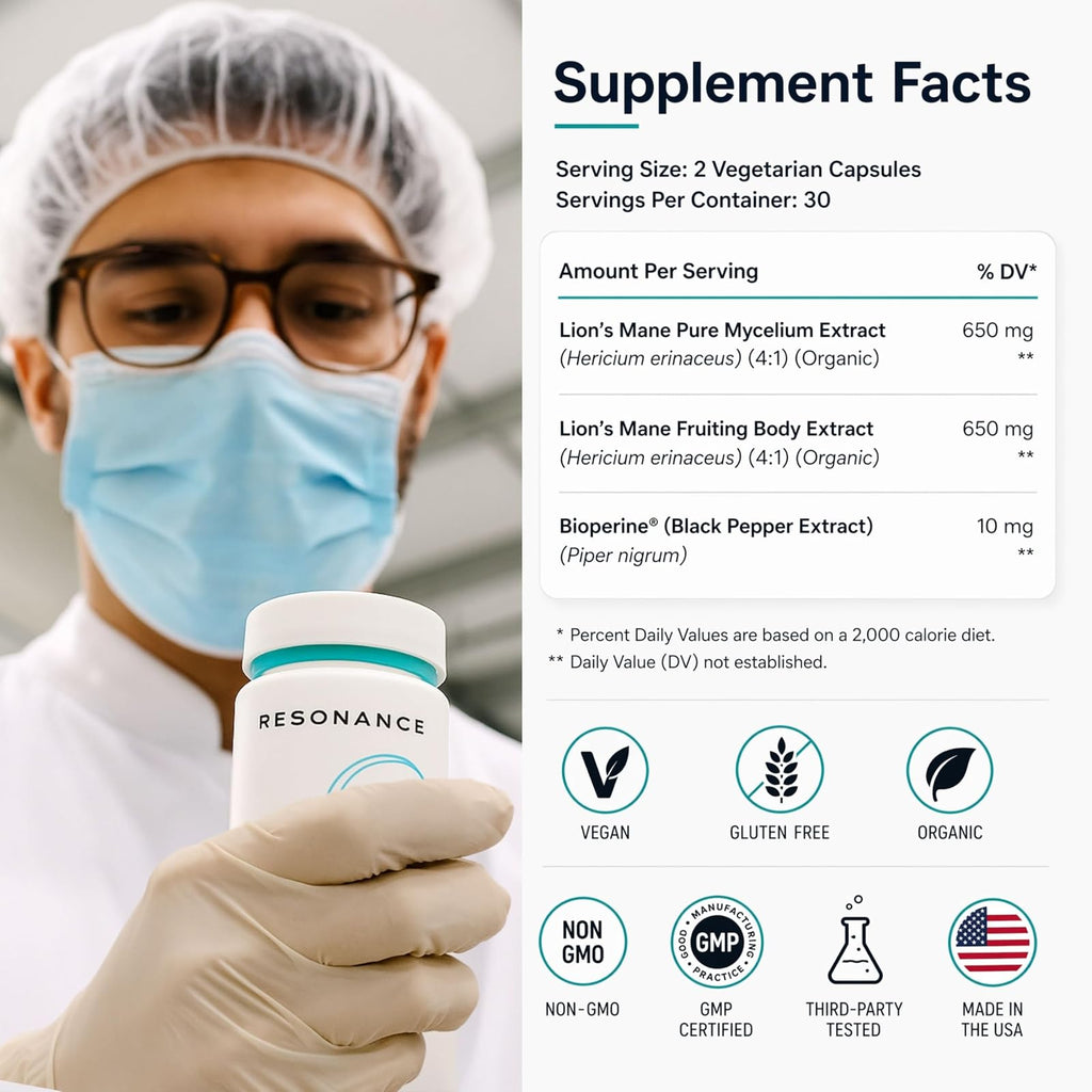 60 capsules of Lion's Mane extract