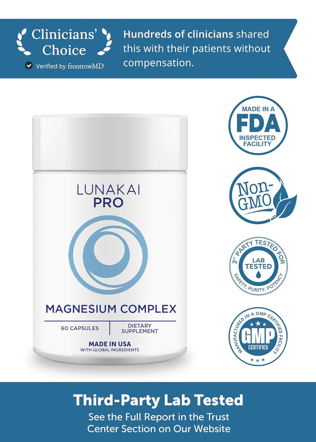 60 capsules of Lunakai magnesium