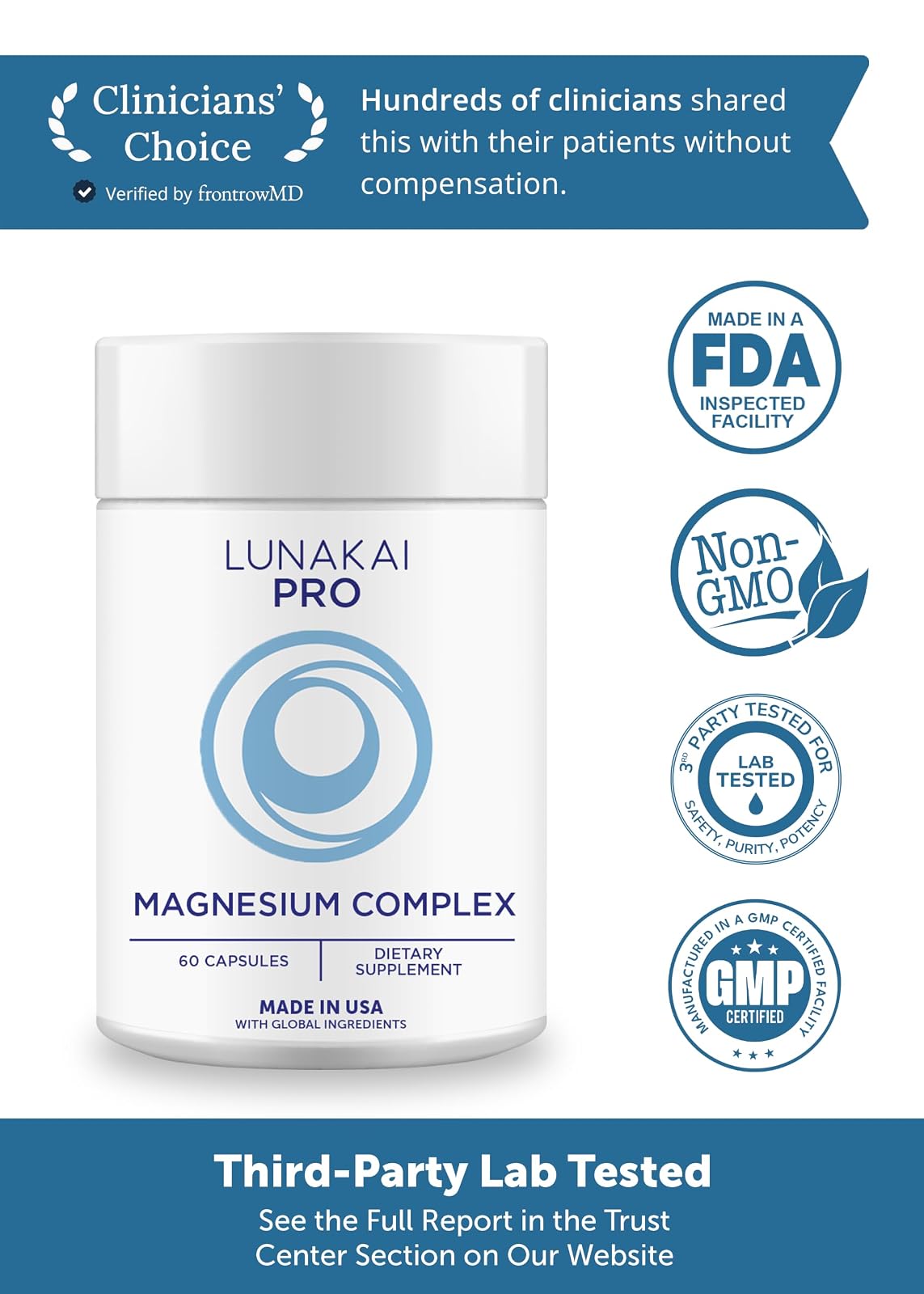 60 capsules of Lunakai magnesium