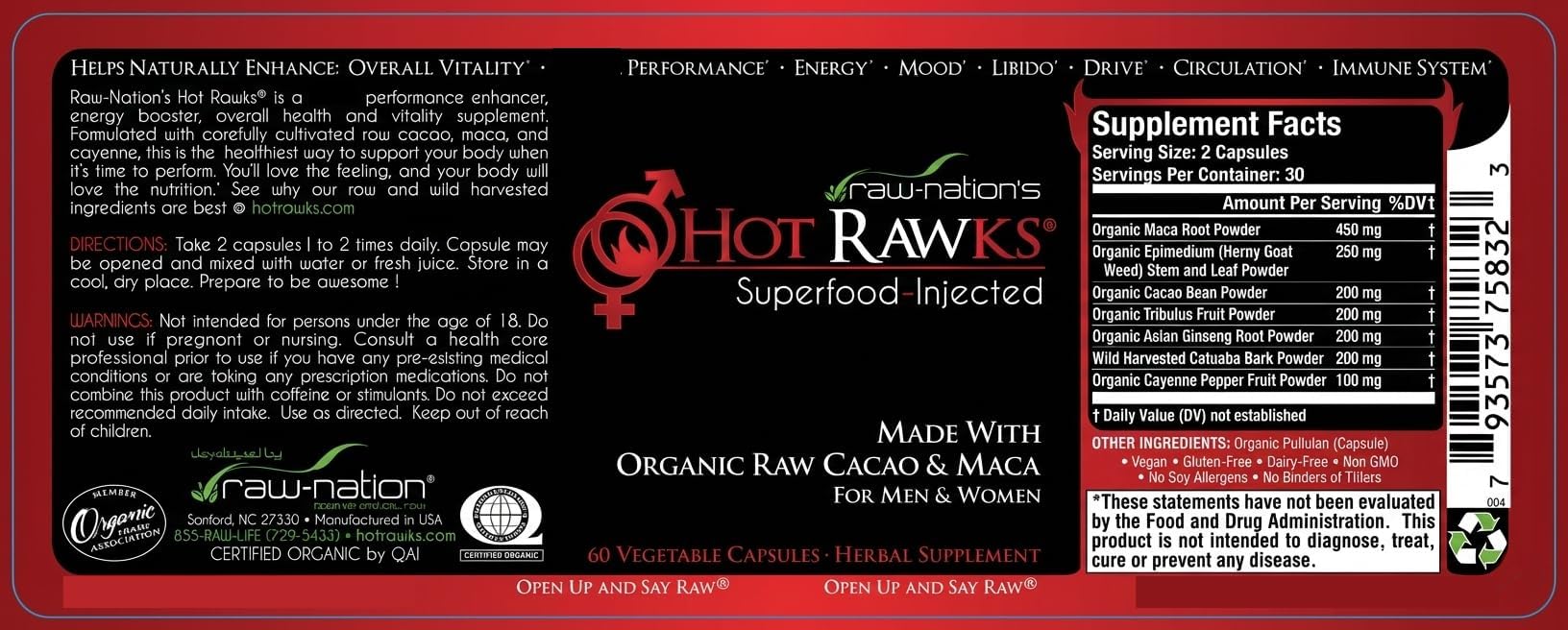 60 capsules of maca root goodness