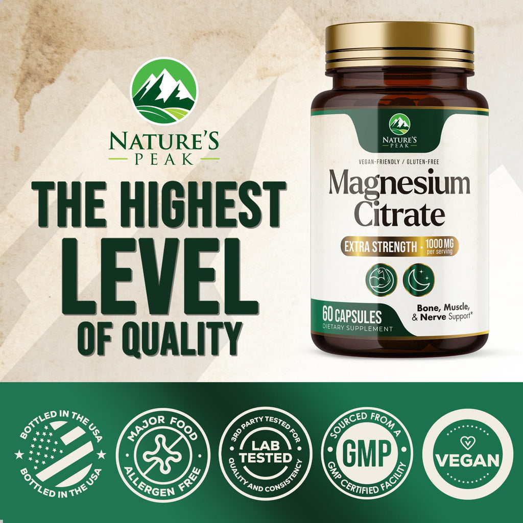 60 capsules of magnesium citrate