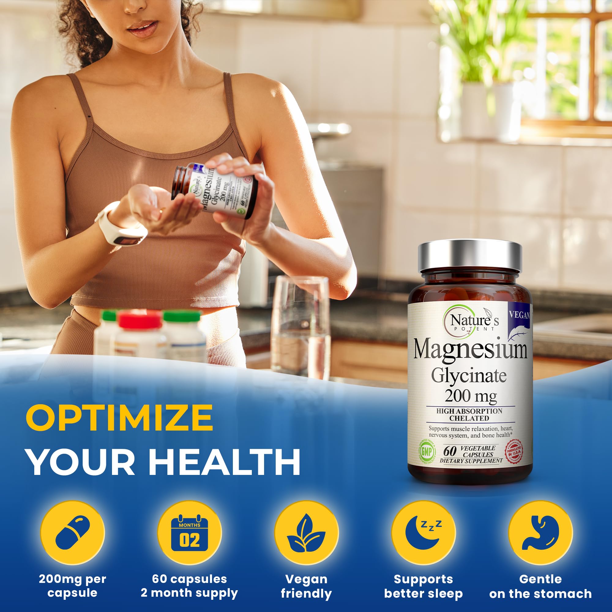 60 capsules of magnesium for wellness