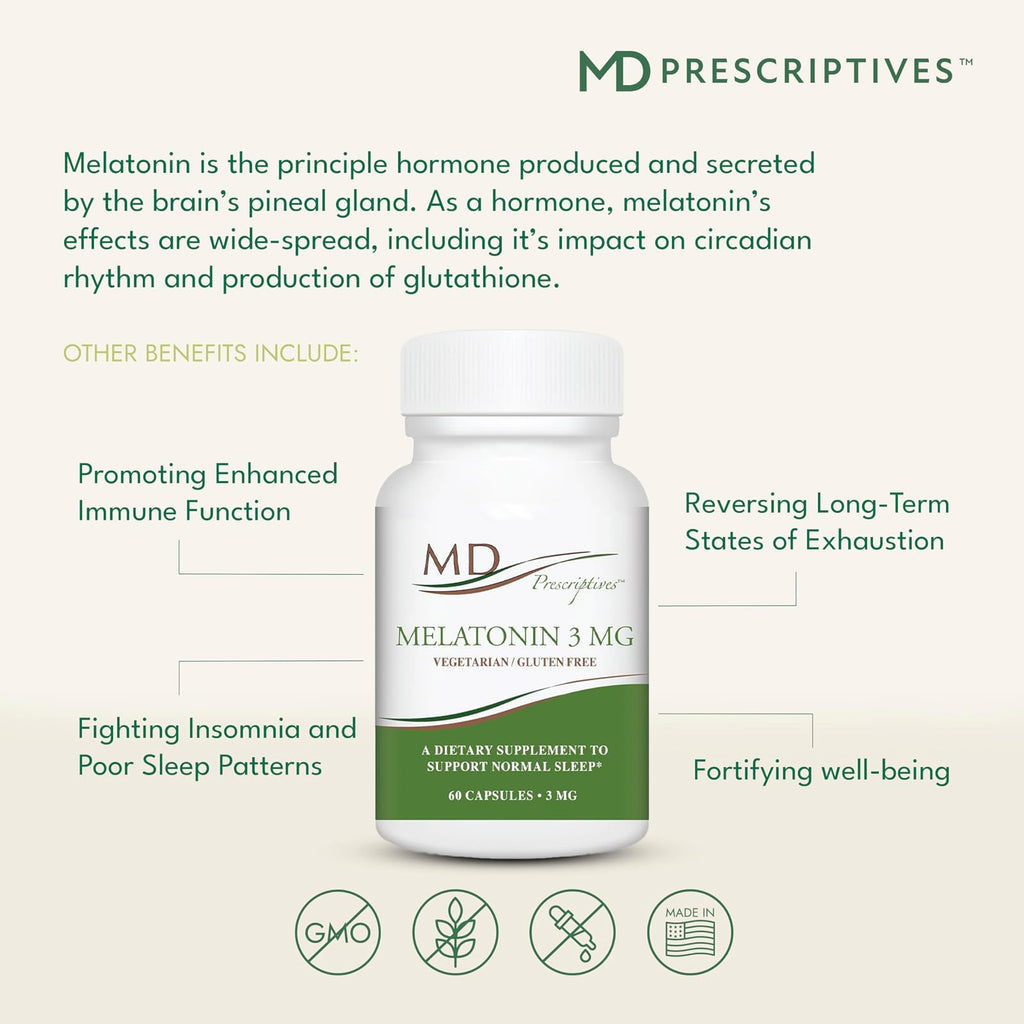 60 capsules of melatonin support