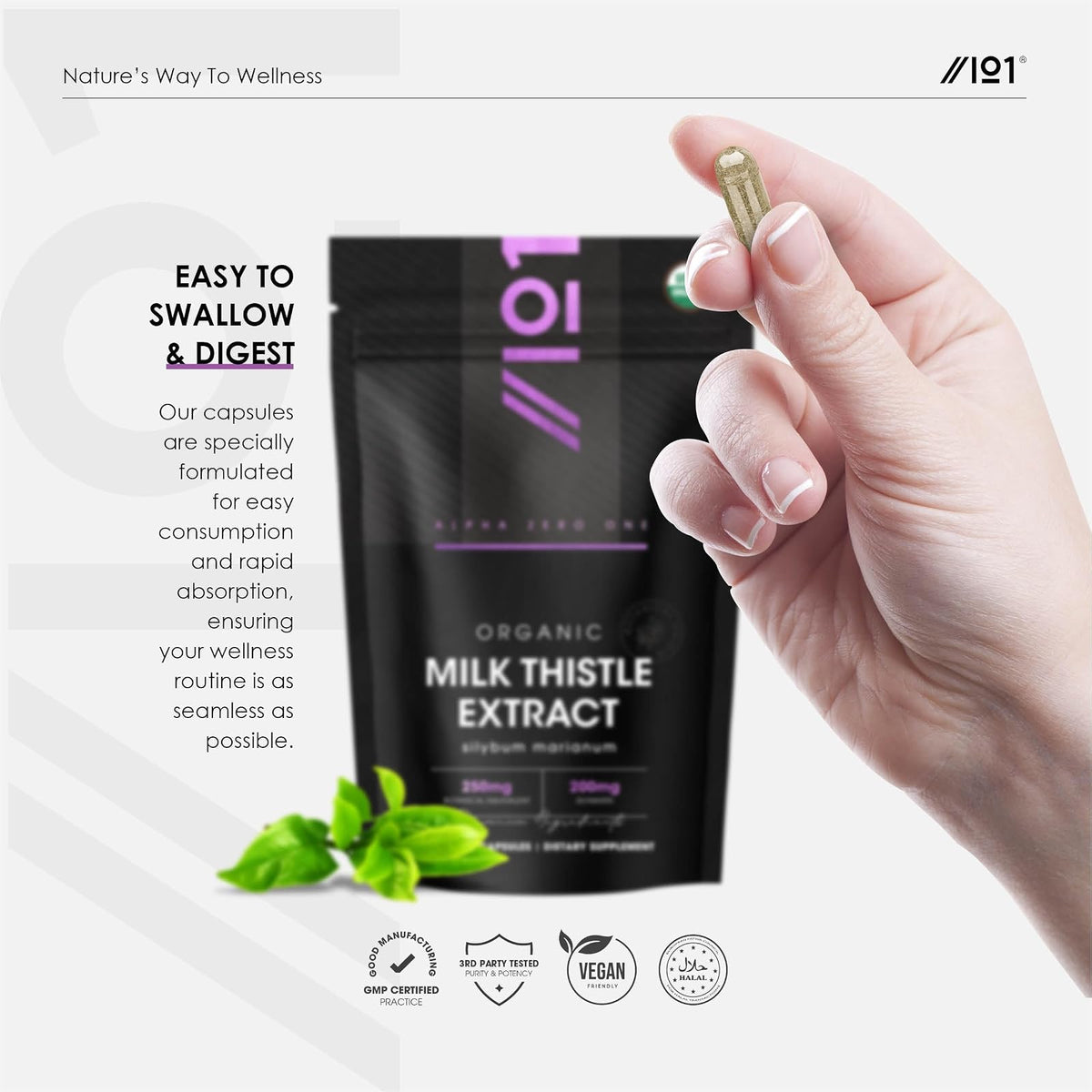 60 capsules of milk thistle