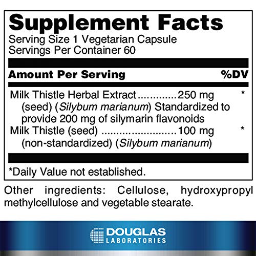 60 capsules of milk thistle