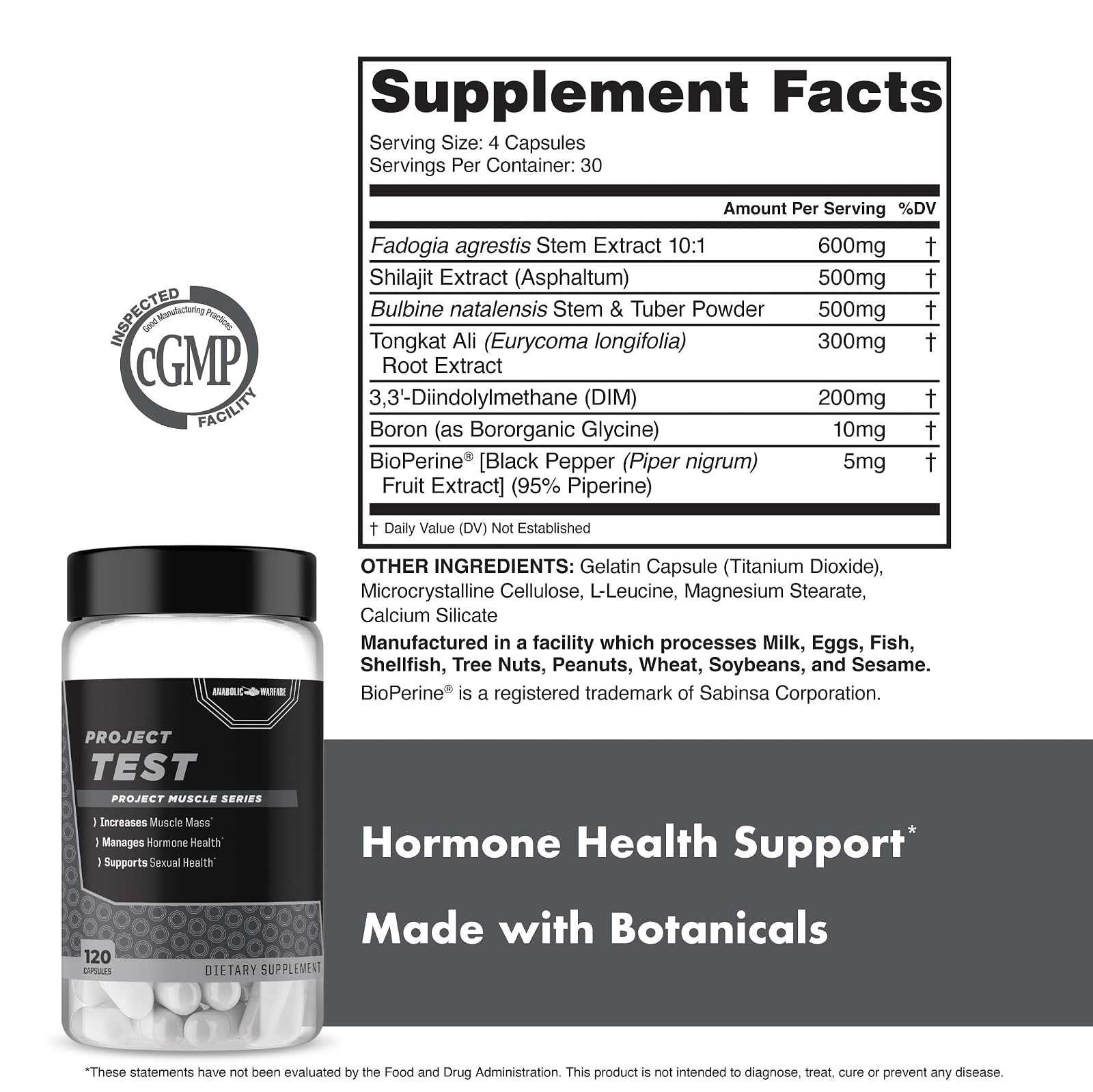 60 capsules of muscle mass support