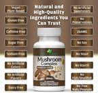 60 capsules of mushroom health benefits
