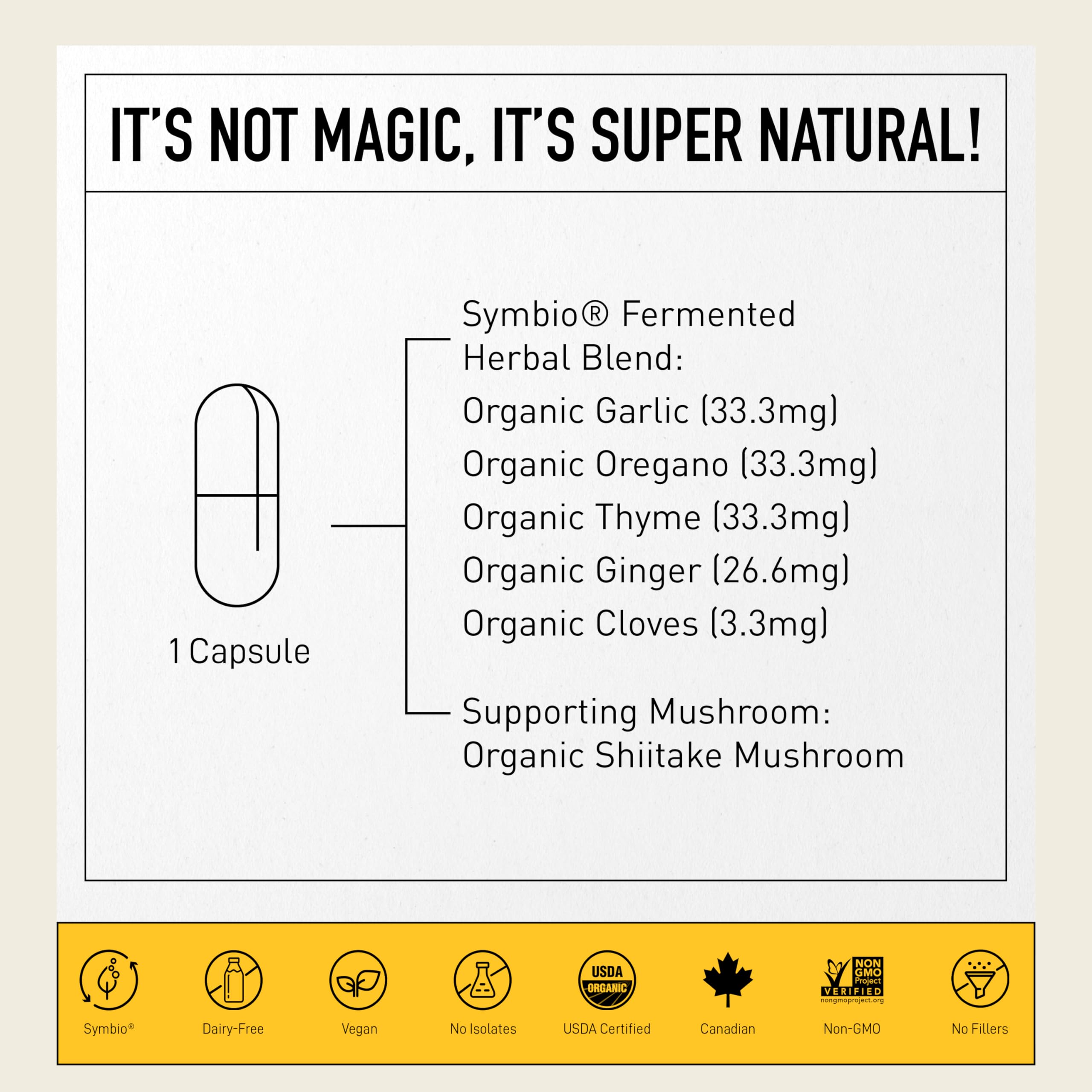 60 capsules of mushroom power