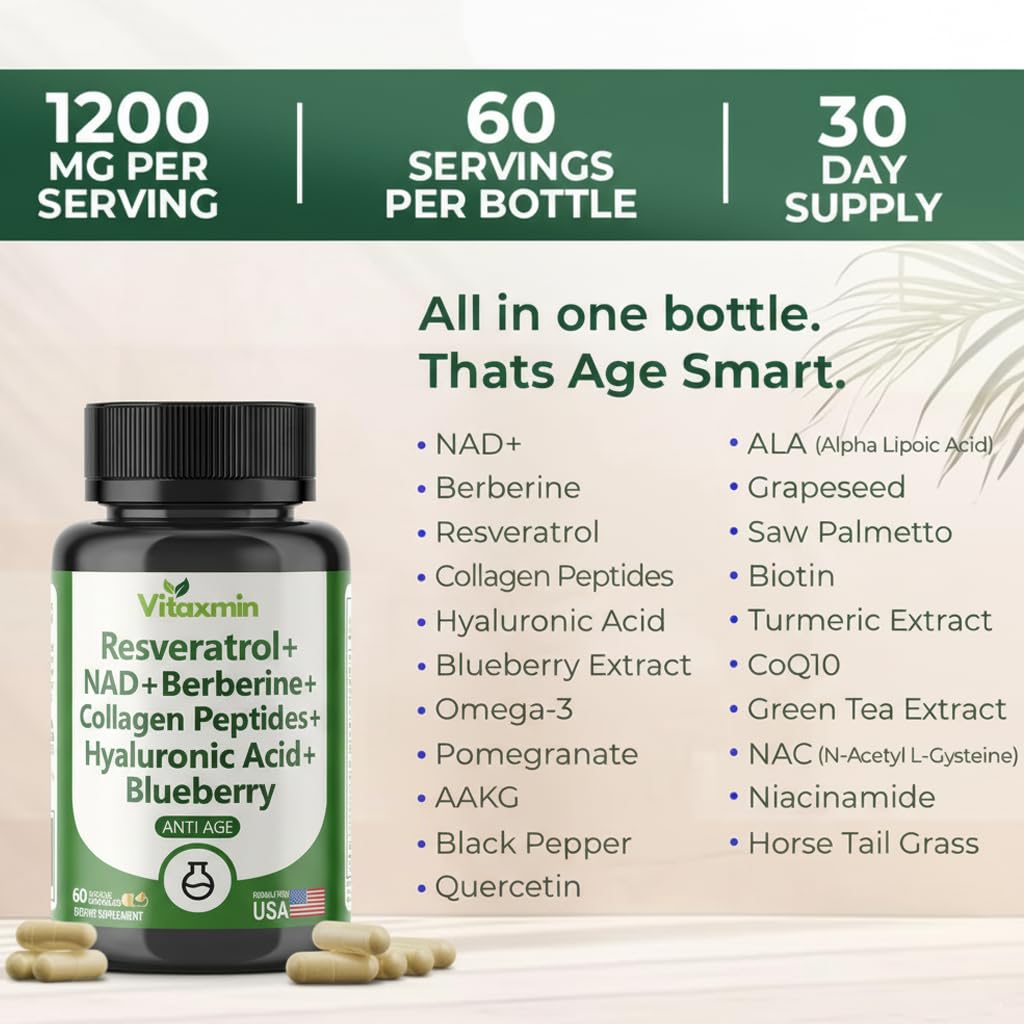 60 capsules of NAD Resveratrol