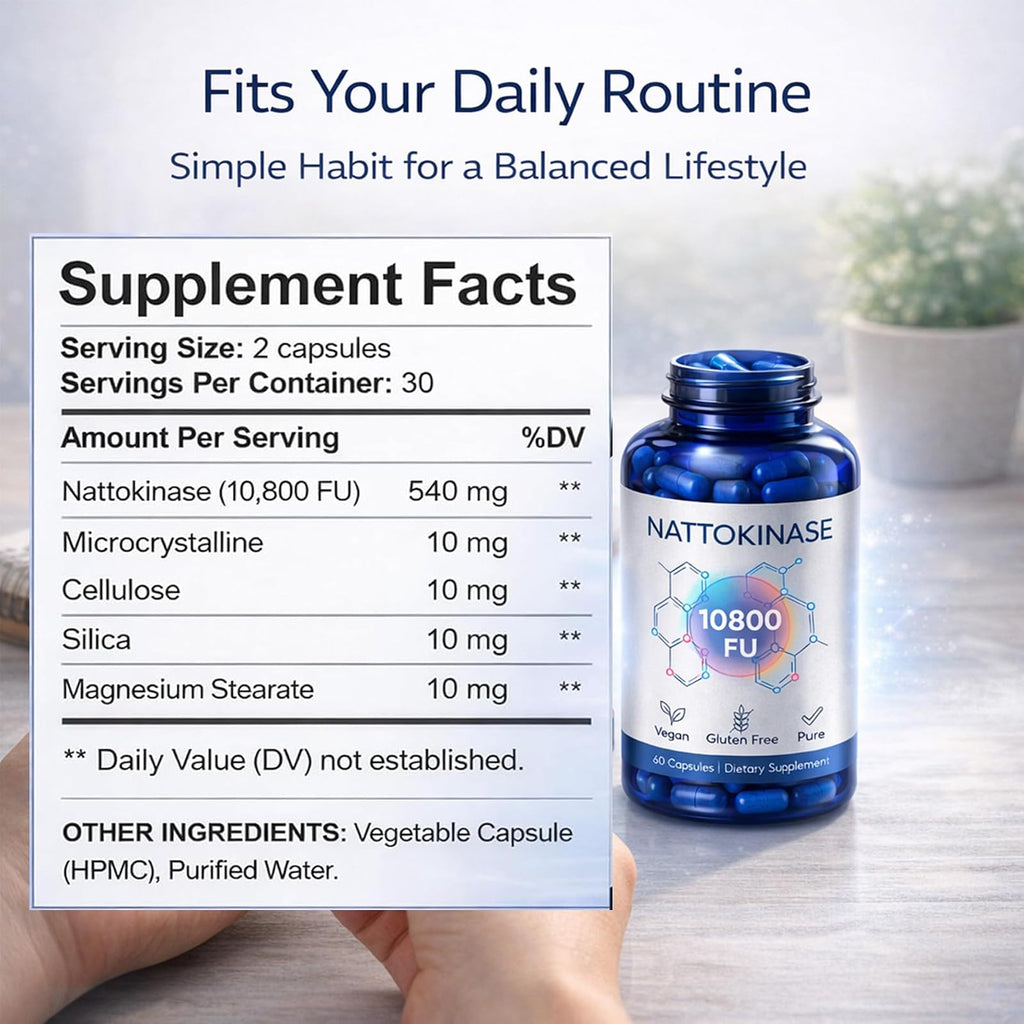 60 capsules of Nattokinase supplement