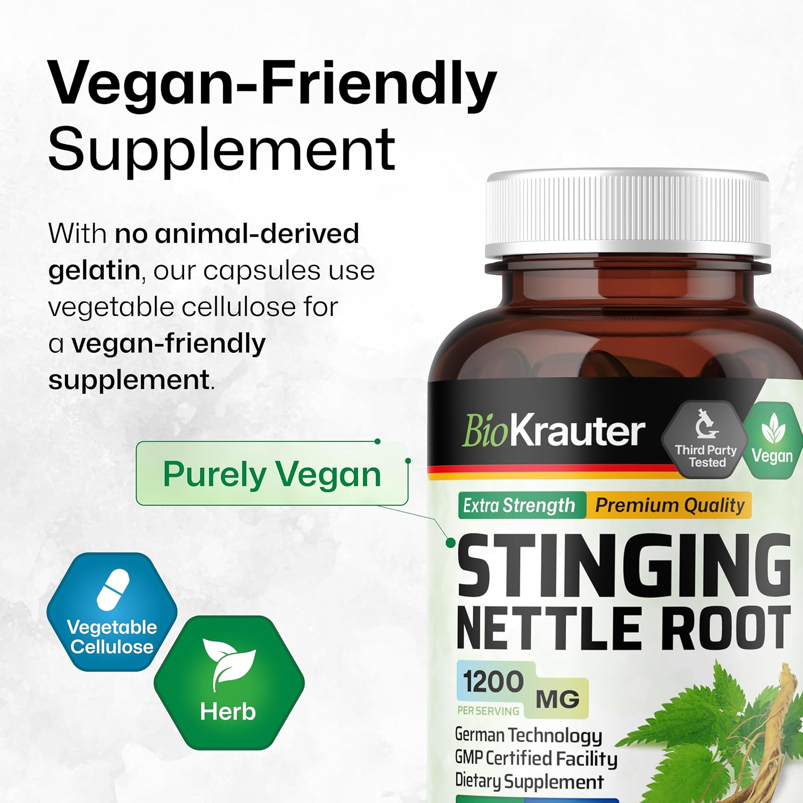 60 capsules of nettle extract
