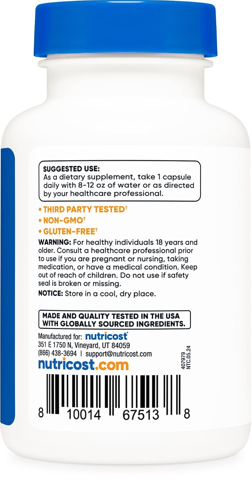 60 capsules of Nutricost 5-HTP