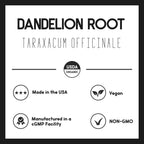 60 capsules of organic dandelion root