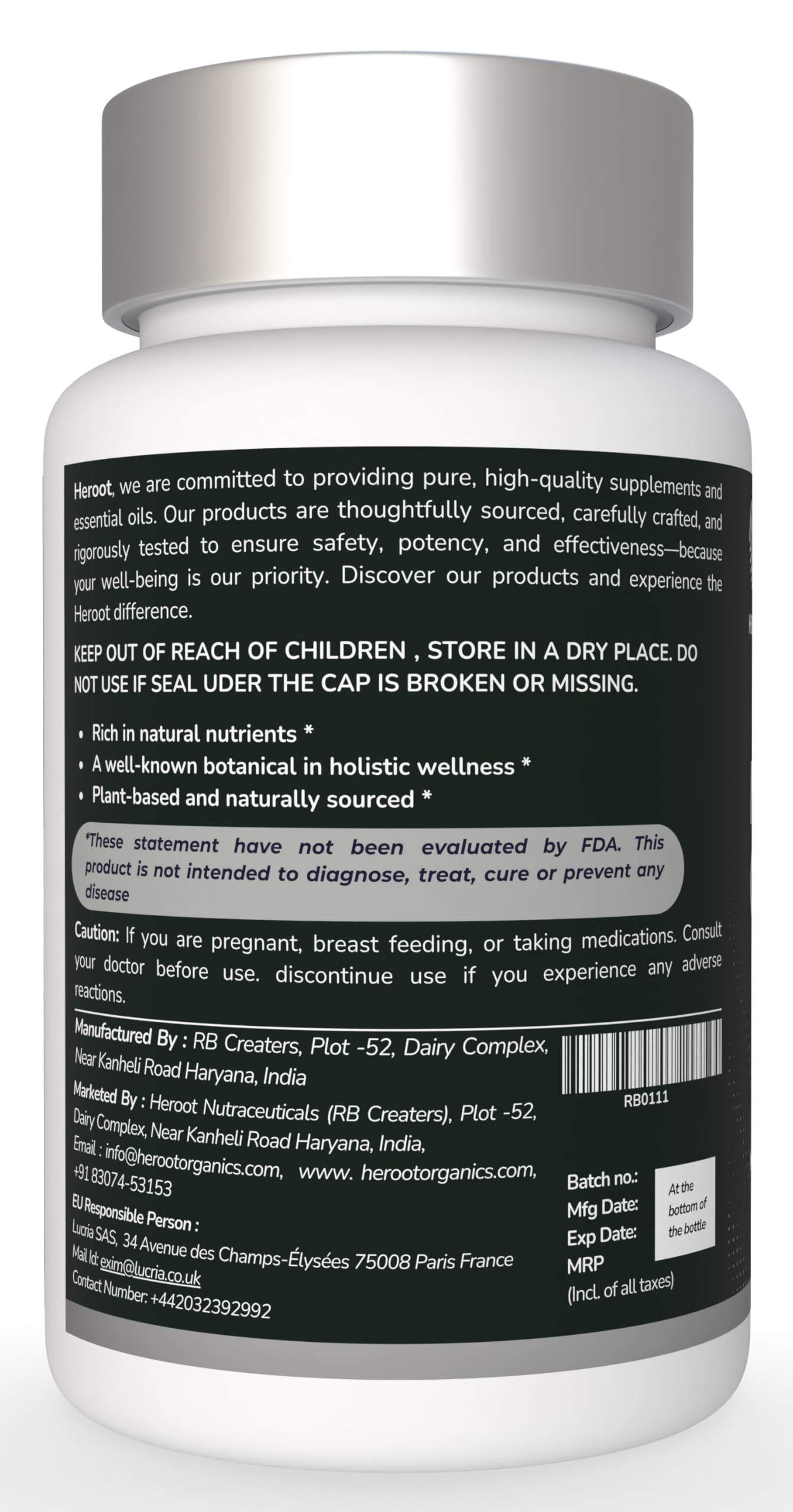 60 capsules of organic moringa