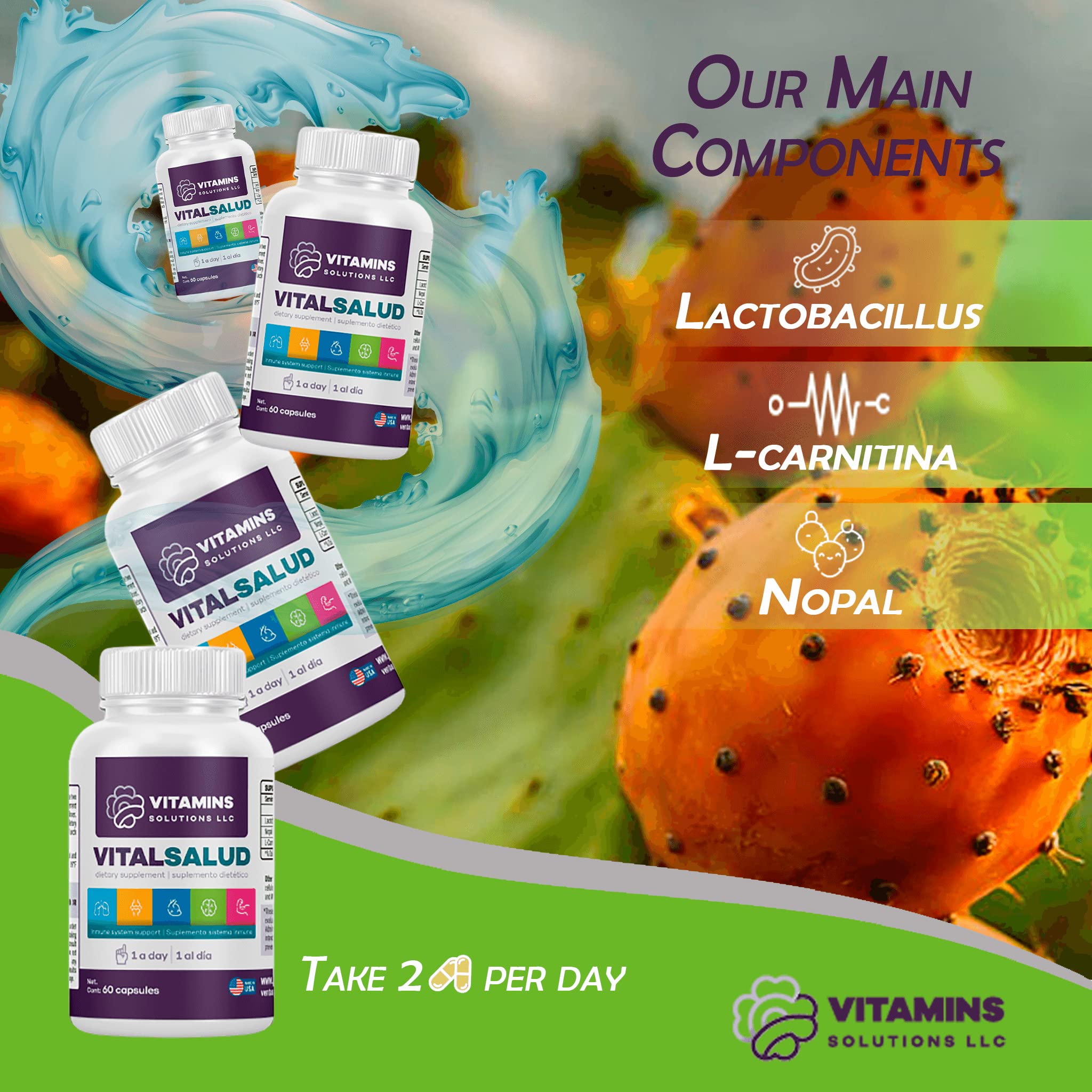 60 capsules of organic vitamins