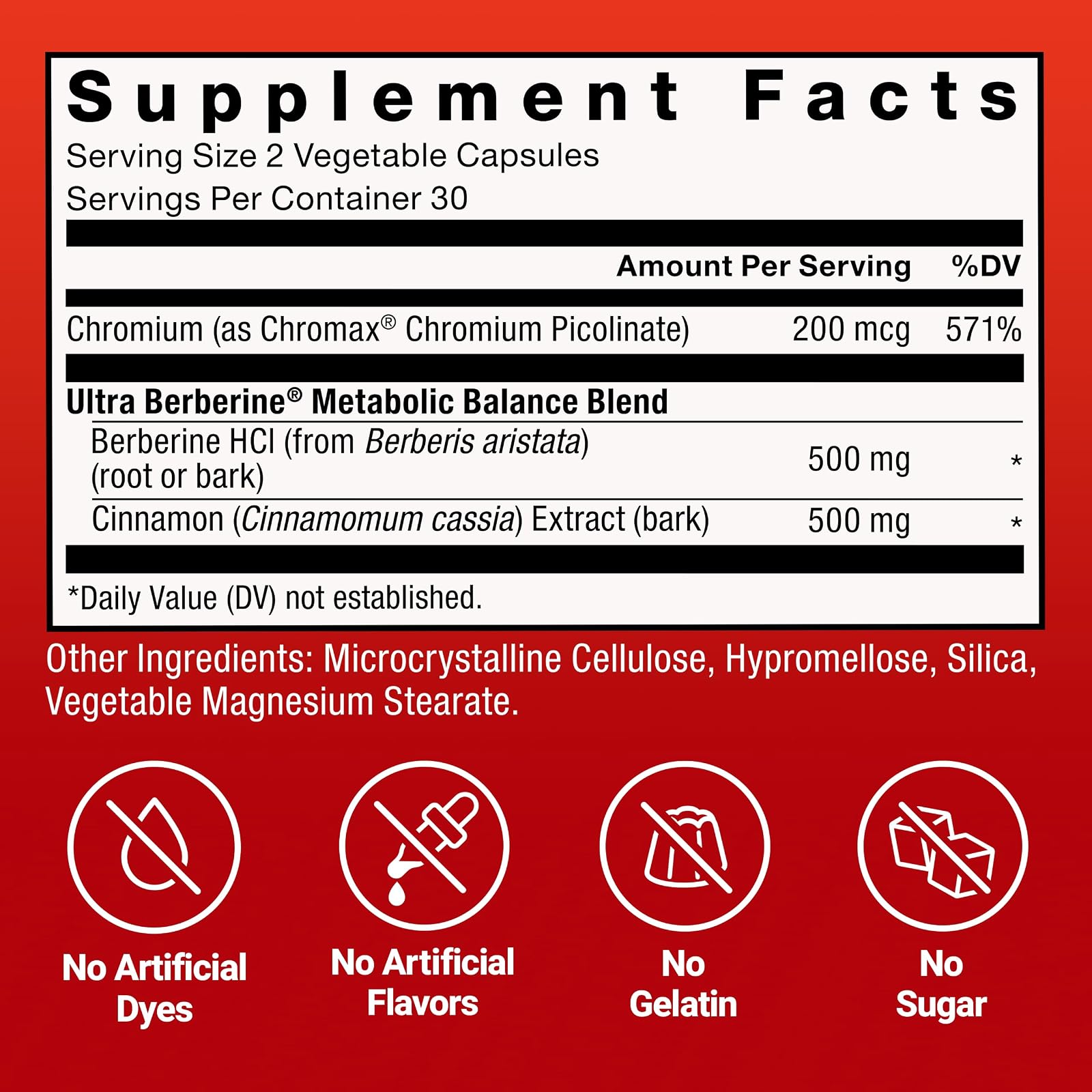 60 capsules of premium berberine extract